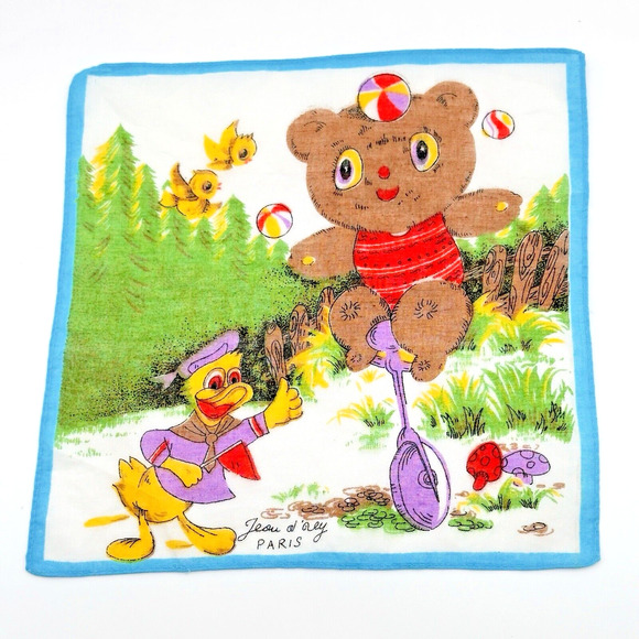 Jean d'orly | Accessories | Vintage Handkerchief Hanky Anthropomorphic ...